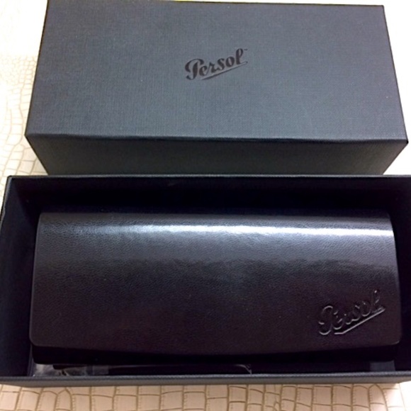 Persol | Accessories | Very Rare New Persol Black Leather Eye Glass ...